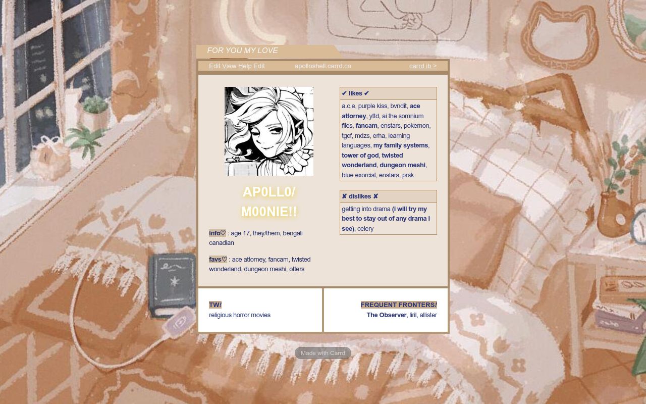 moonie carrd